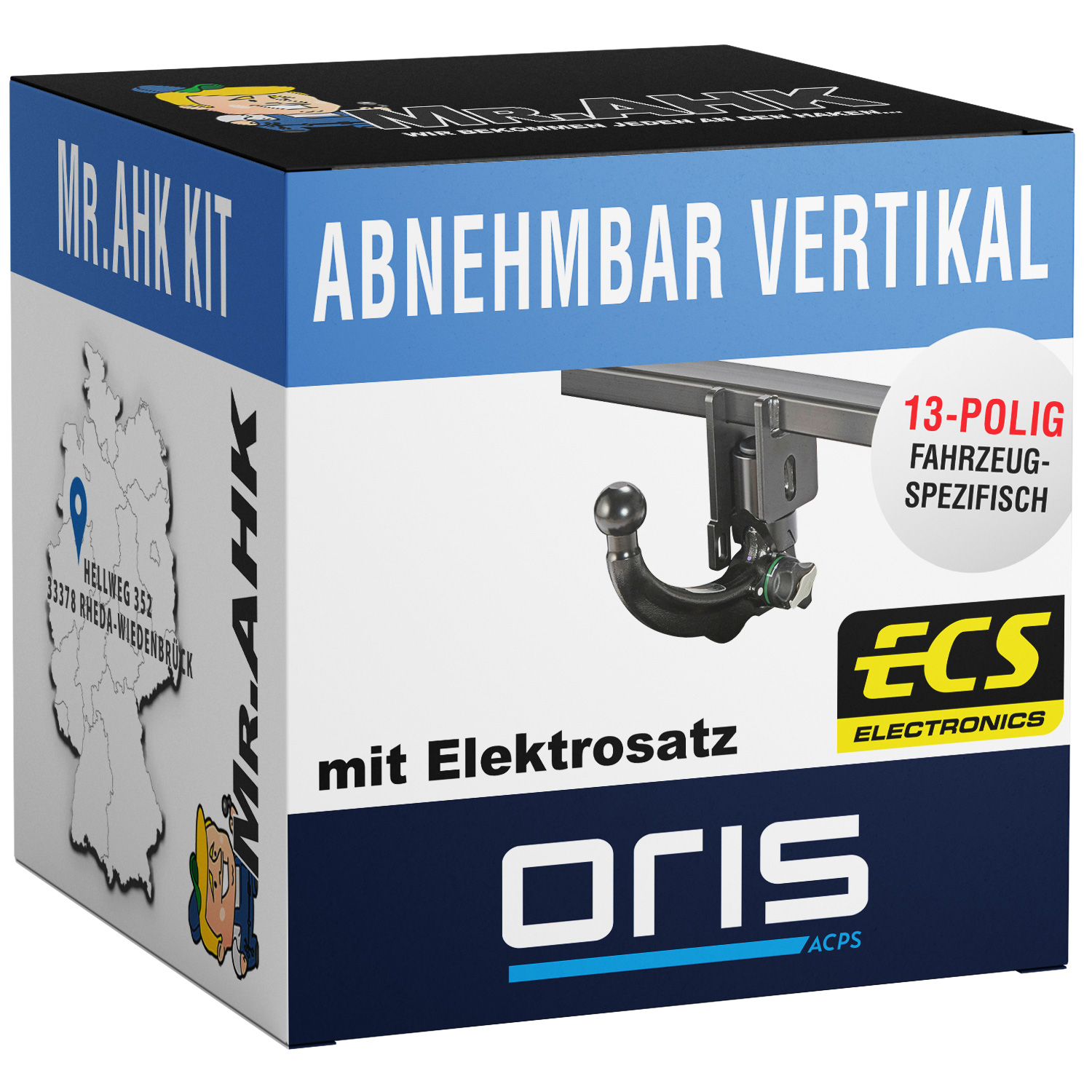 Oris Towbar Vertical Detachable for BMW X3 2010-2014 + 13pin Specific ...